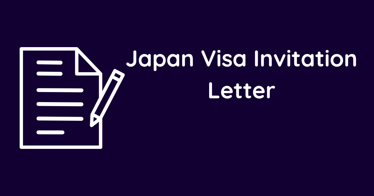 Japan Visa Invitation Letter